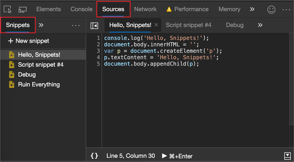 在任何網頁上執行 Javascript 程式碼片段 Microsoft Edge Development Microsoft Learn