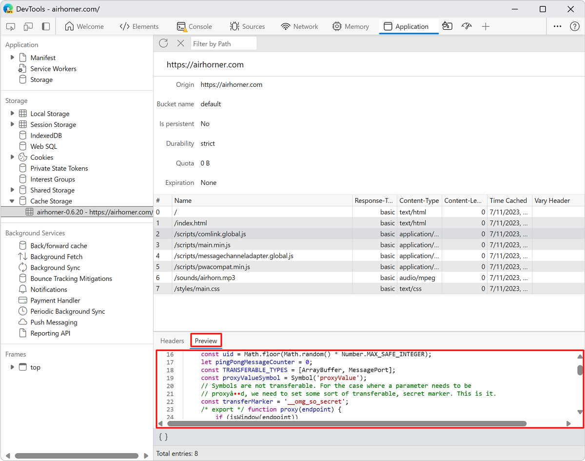 檢視快取數據 Microsoft Edge Developer Documentation Microsoft Learn