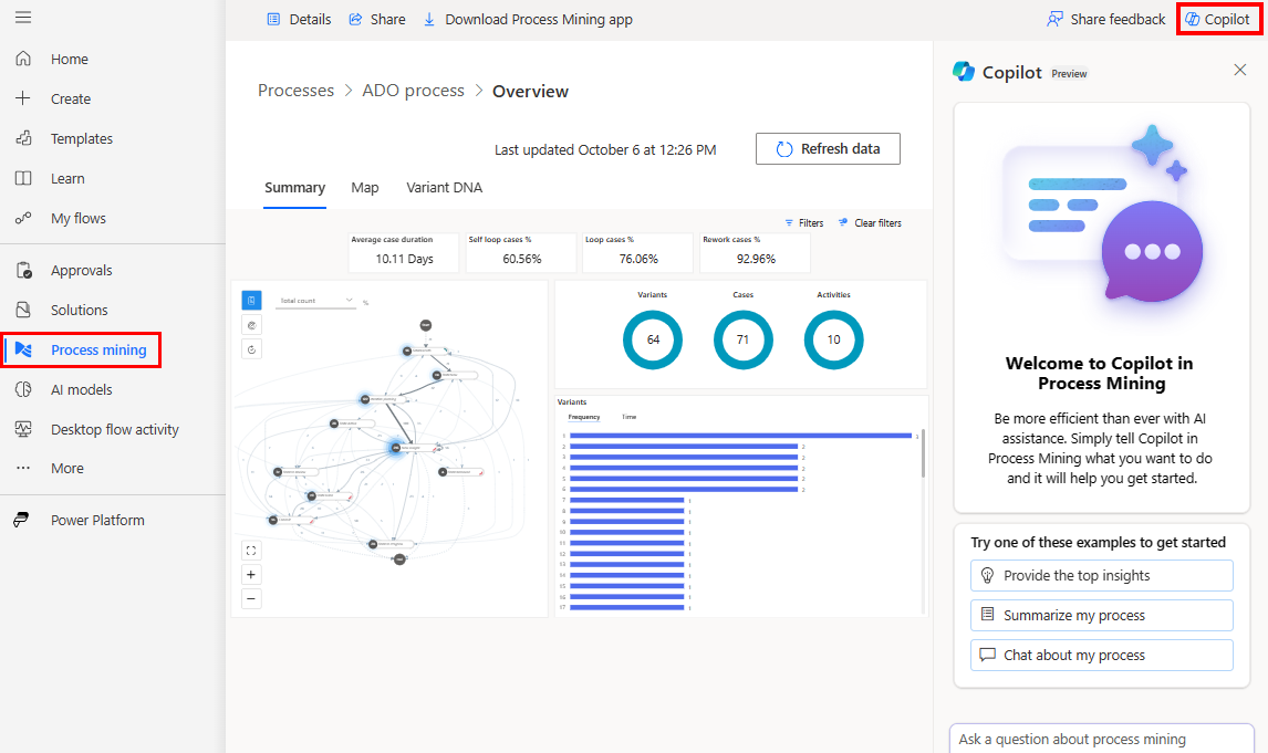 Process Mining 程序分析中的 Copilot (預覽版) - Power Automate | Microsoft Learn Process Mining 程序分析中的 Copilot (預覽版) - Power Automate | Microsoft Learn